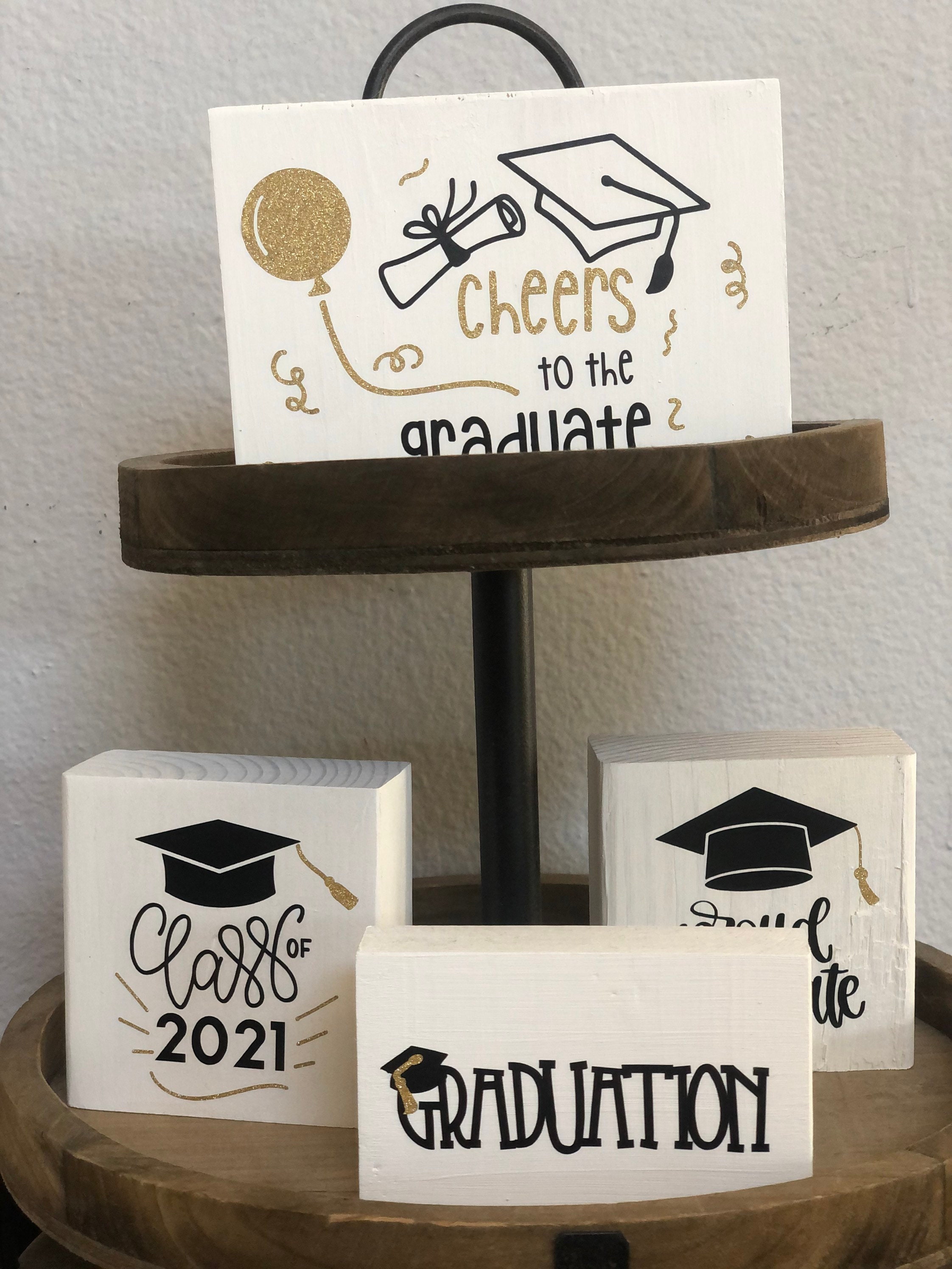 Graduation Tiered Tray Decor | Etsy