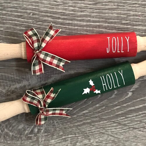 Christmas Mini Rolling Pins - Etsy