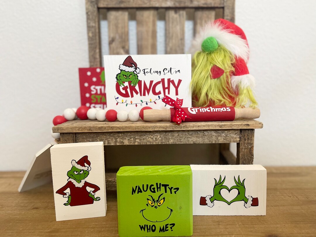 Grinch Tiered Tray Decor - Etsy