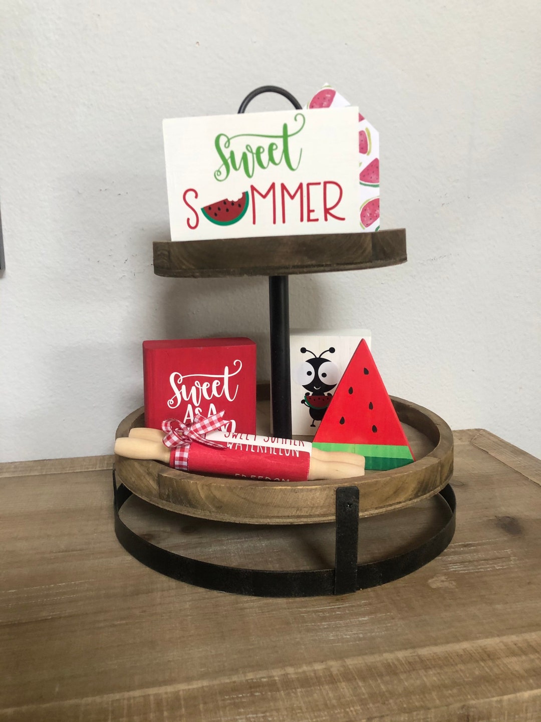 Watermelon Tiered Tray Decor - Etsy