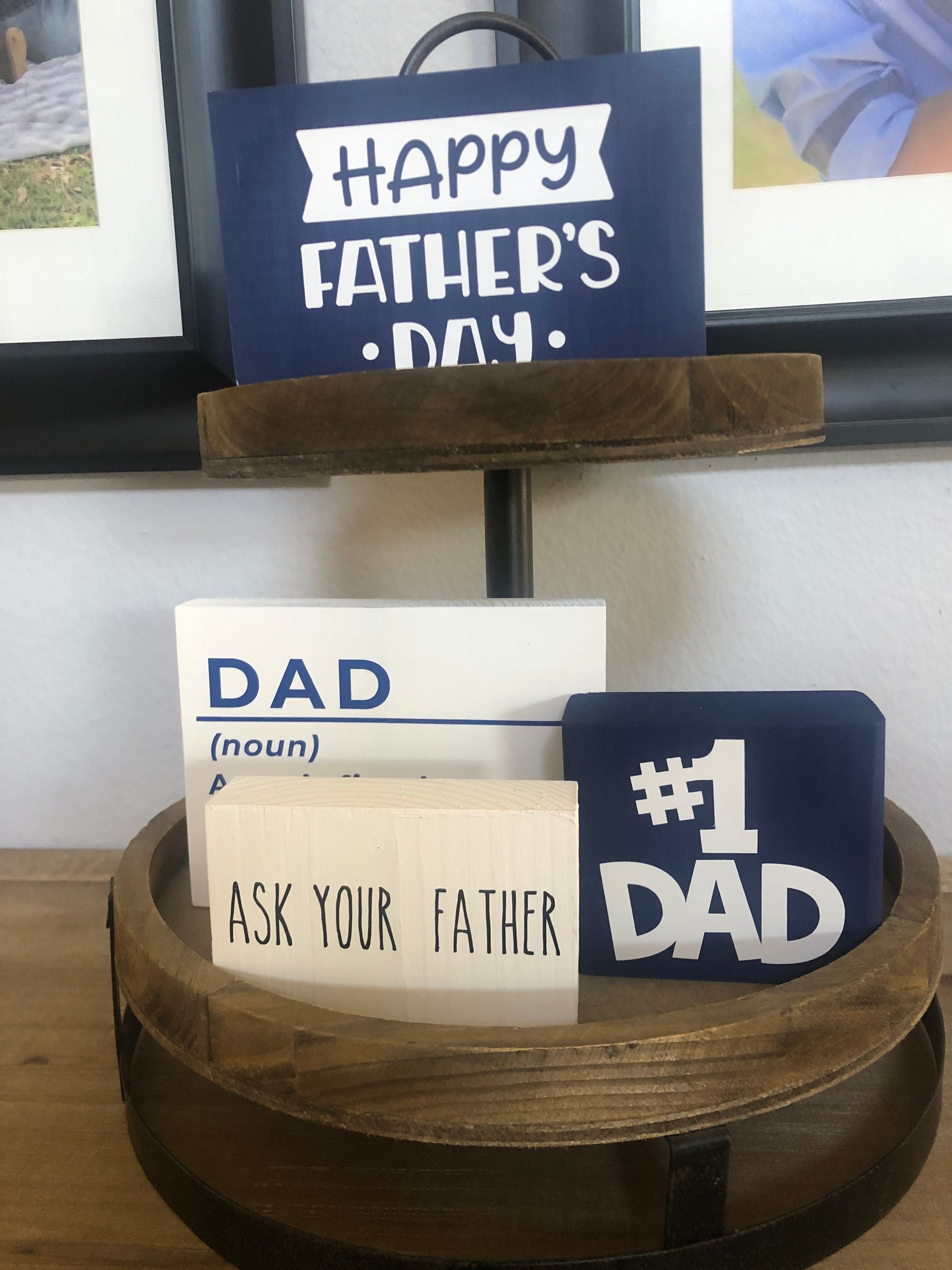 Fathers Day Tiered Tray Decor - Etsy