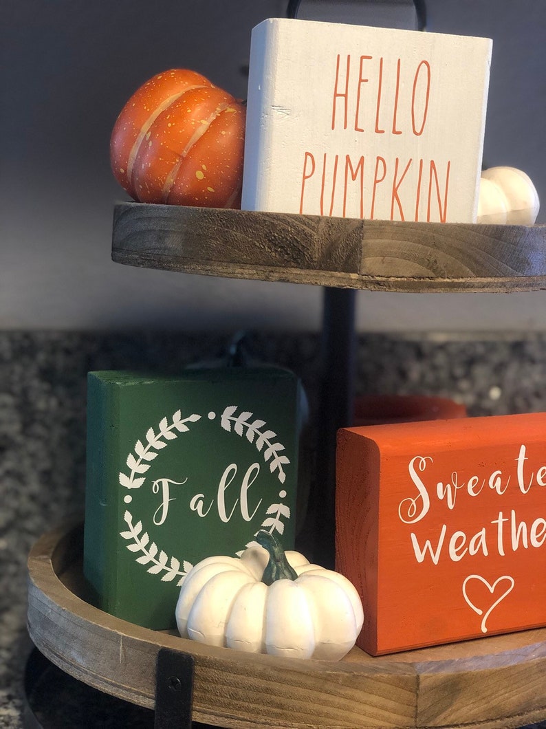 Fall Tiered Tray Decor - Etsy