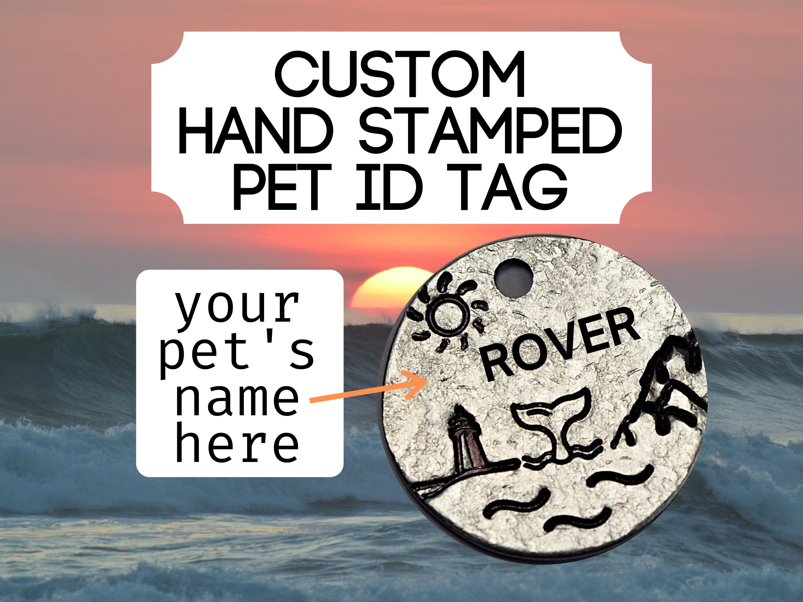 Custom Personalized Pet ID Tag 1x1 Inch | Cat Name Tag | Dog Collar Tag ...