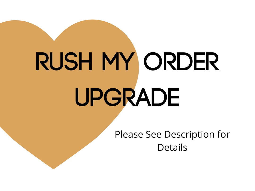 Rush My Order - Processing Time Upgrade - Etsy