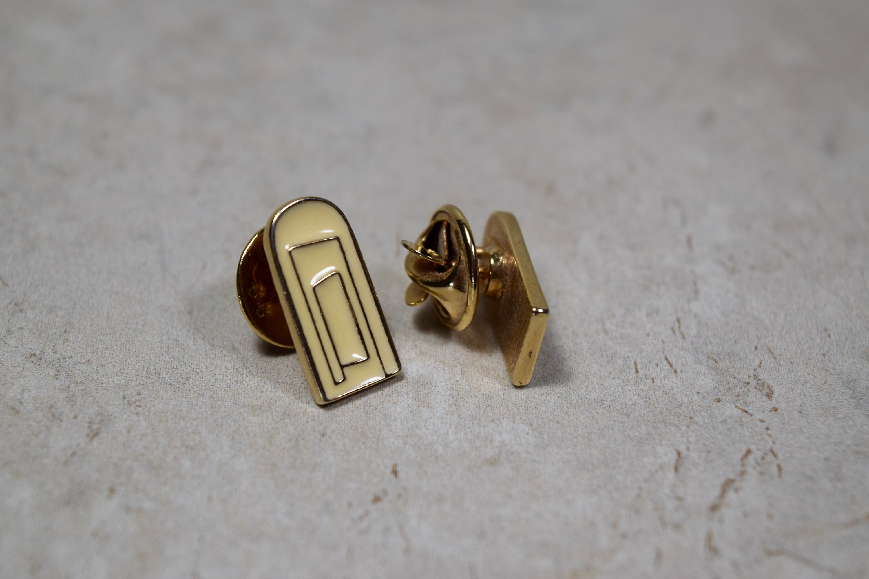 Art Deco Pin set of 2 Neutral Art Deco Style Theme Pins - Etsy
