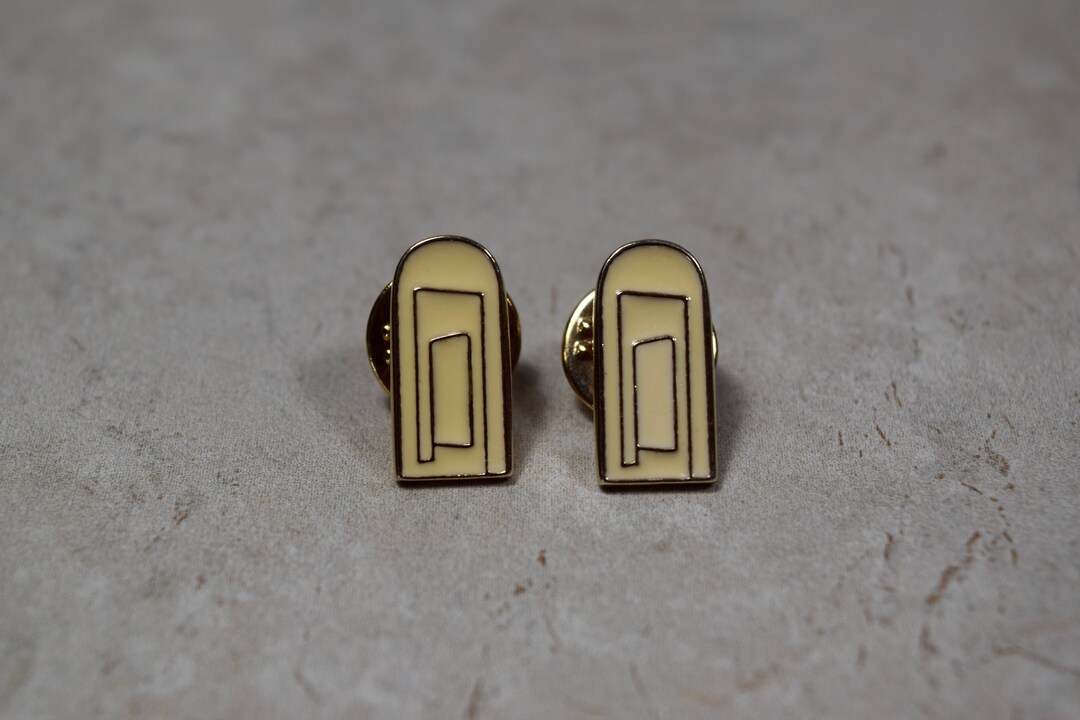 Art Deco Pin (set of 2) Neutral | Art Deco Style Theme Pins | Vintage ...