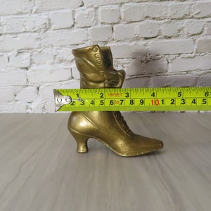 Vintage Brass Victorian Boot Shoe Figurine Statue Home Decor Bookshelf ...