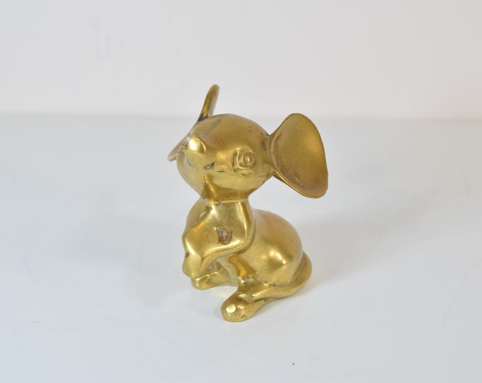 Vintage Brass Mouse Mid Century Modern / MCM Retro Unique Brass Animal ...