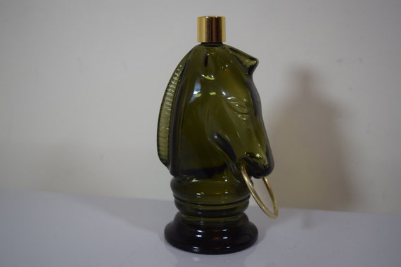 Vintage Green Glass Trojan Horse Avon Perfume Bottle Empty - Etsy