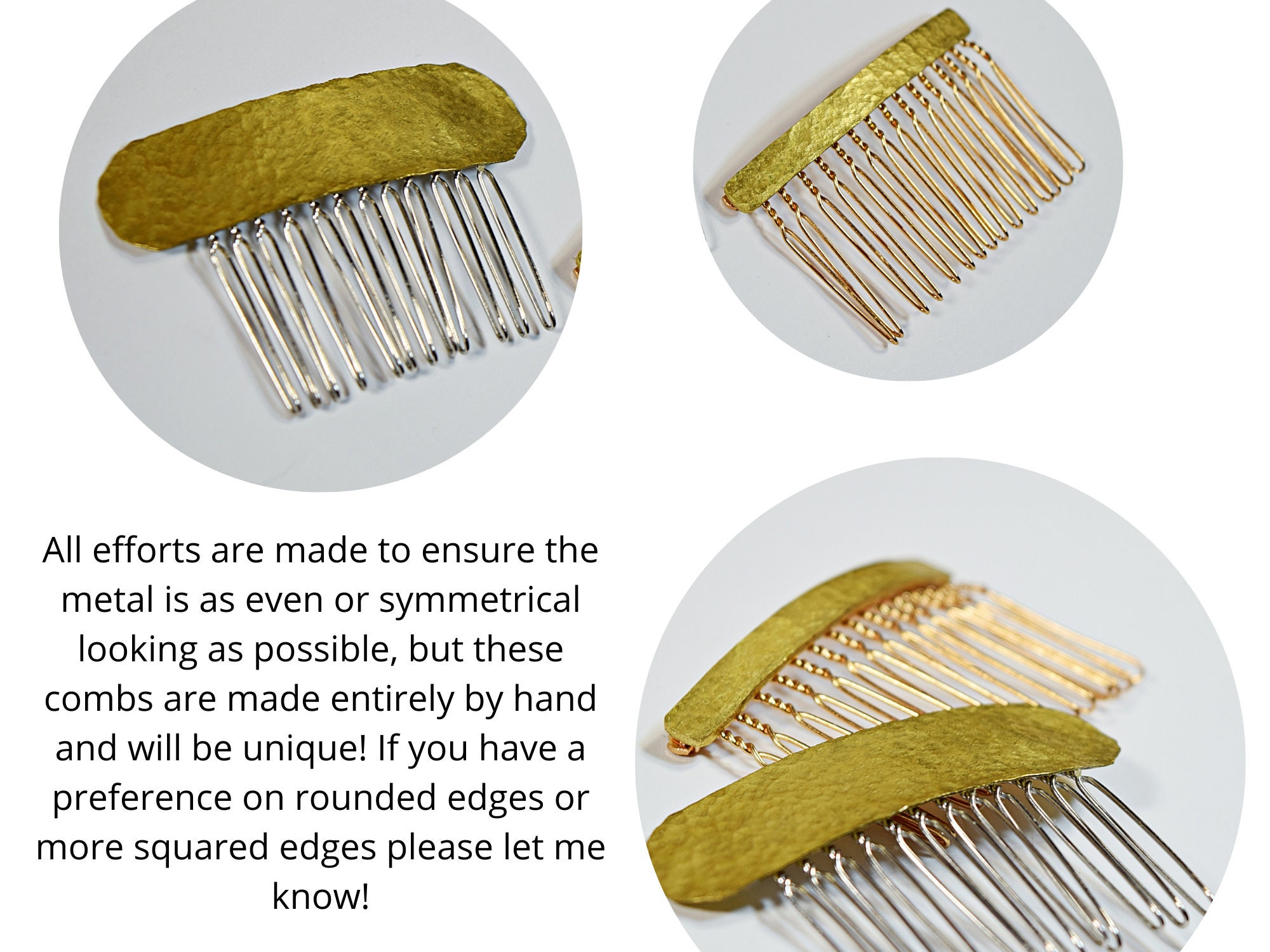 Brass Hair Comb Memorial Date Bridal Hair Clip | Wedding Accessory ...