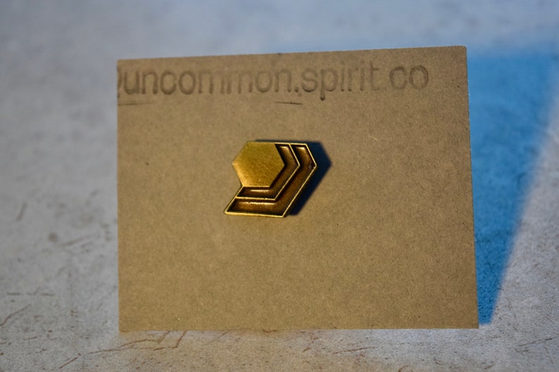 Abstract Bronze Art Deco Pin Vintage Pin Metal Pin | Etsy