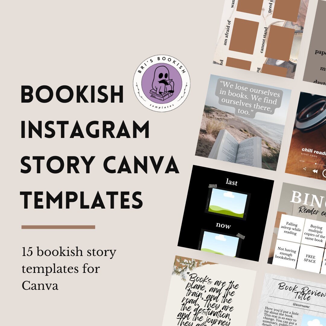 Pre-made Canva Template | Bookish Instagram Story Templates ...