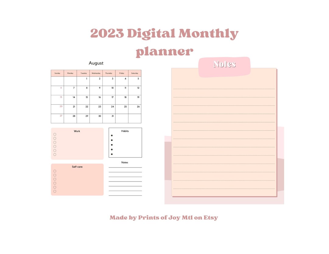 Printable Planner, Personal Planner, Monthly Planner, Self Care and ...