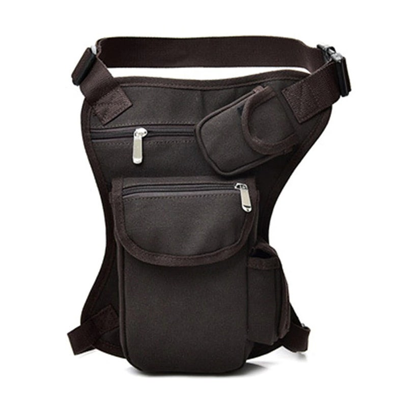 Men Women Canvas Drop Leg Bag Waist Bag Fanny Pack Belt Hip Bum ...