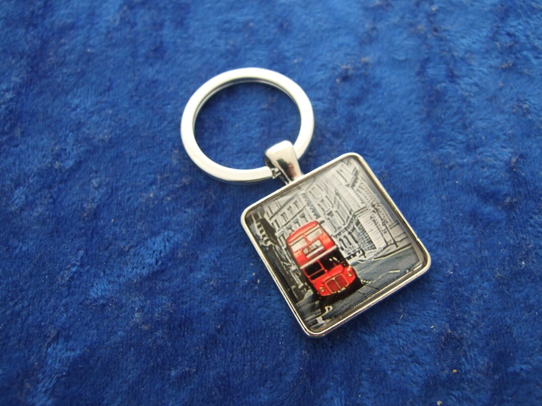 London Keychain Key Ring Keyring London Bus London - Etsy