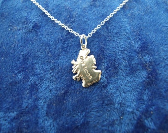 Edinburgh Castle Charm Pendant Necklace, Sterling Silver, Scotland ...