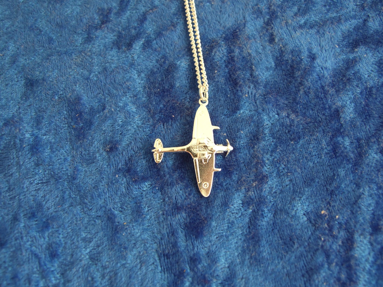 Spitfire Charm Necklace Sterling Silver RAF WW2 Fighter - Etsy UK
