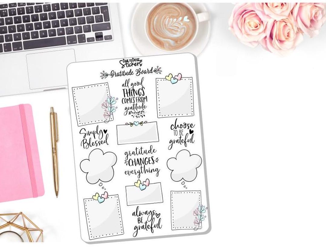 NEW! Gratitude Board Sticker - Goal Setting Stickers - Planner Stickers ...