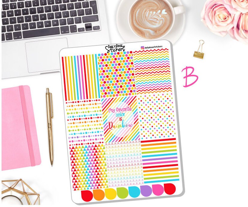 NEW Rainbow is My Favorite Color Weekly Sticker Kit | Etsy