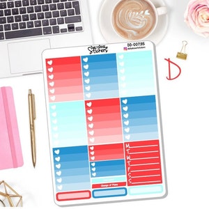 NEW! - 4th of July Weekly Sticker Kit - Independence Day - Sticker Kit ...