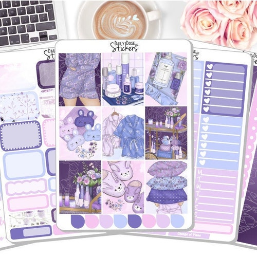 NEW Weekly Sticker Kit Lavender Lush Planner Stickers - Etsy
