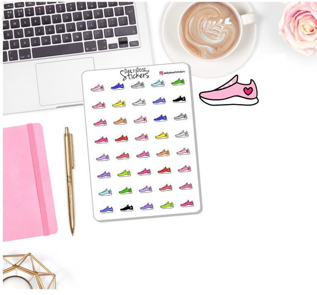 NEW! - Gym Shoe Icons - Sneakers - Walking Icons - Planner Stickers DD ...
