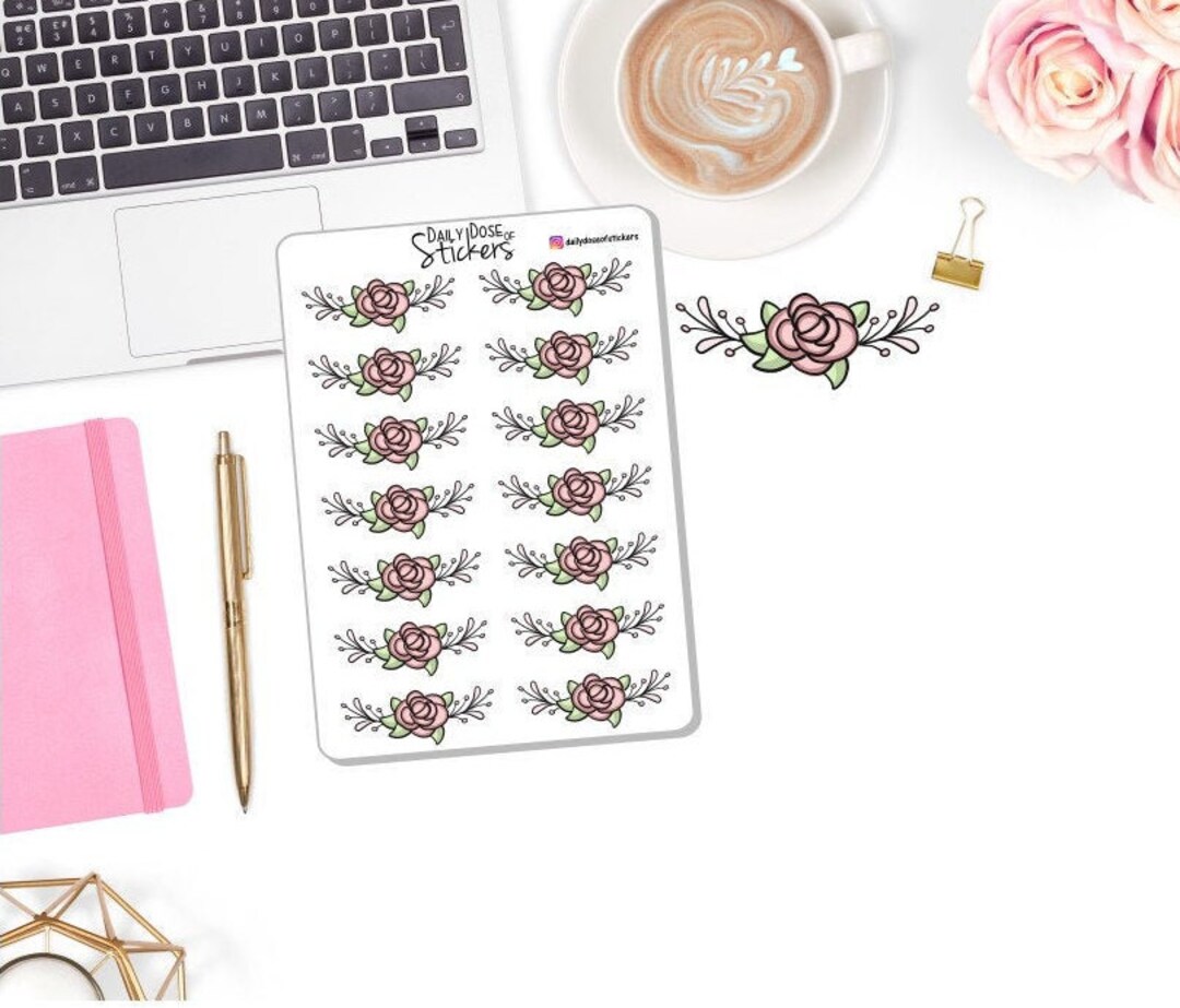 Floral Border - Spring/summer Stickers - Decor Stickers - Journaling ...