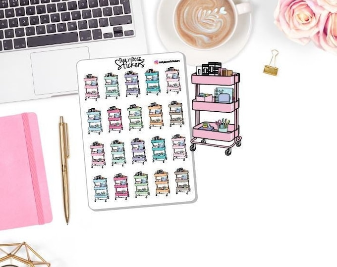 NEW Planner Cart Stickers Sticker Cart Craft Cart | Etsy