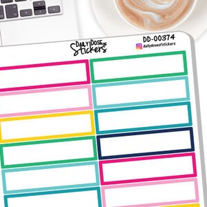 Colorful Double Line Outline Box - Planner Stickers - Emily Ley ...