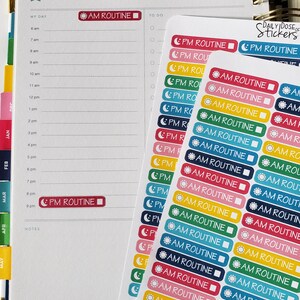 NEW! Colorful AM Routine Box - Planner Stickers - Emily Ley Simplified ...