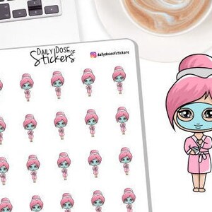 NEW Face Mask Character Pink Hair Character Character Stickers Planner ...