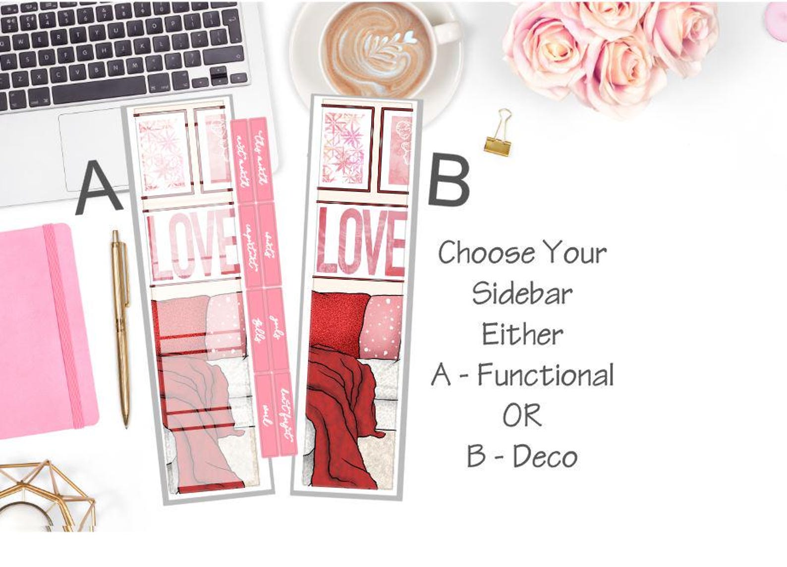 NEW! Monthly February Sticker Kit - Cozy Valentine - Monthly Kit ...