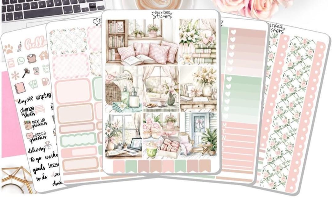 NEW! Weekly Sticker Kit - Home Routine - Watercolor Sticker Kit ...