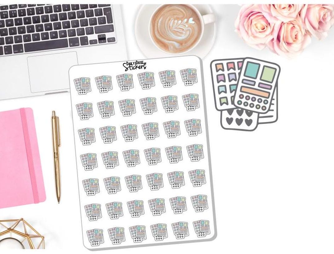 NEW! Doodle Sticker Sheet Icon Stickers - Doodle Icons - Sticker Sheet ...