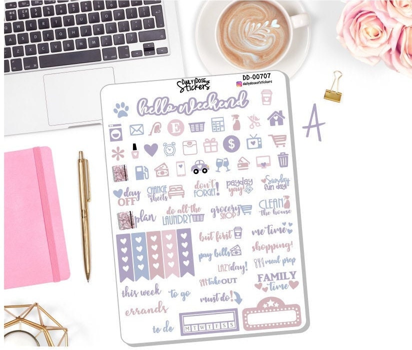 NEW Home Weekly Sticker Kit Sticker Kit Planner | Etsy