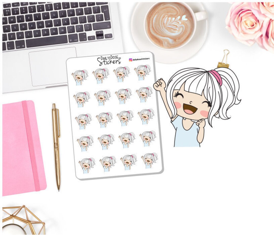 NEW! Character Stickers - Emotion Girl Willow - Happy, Excited, Great ...