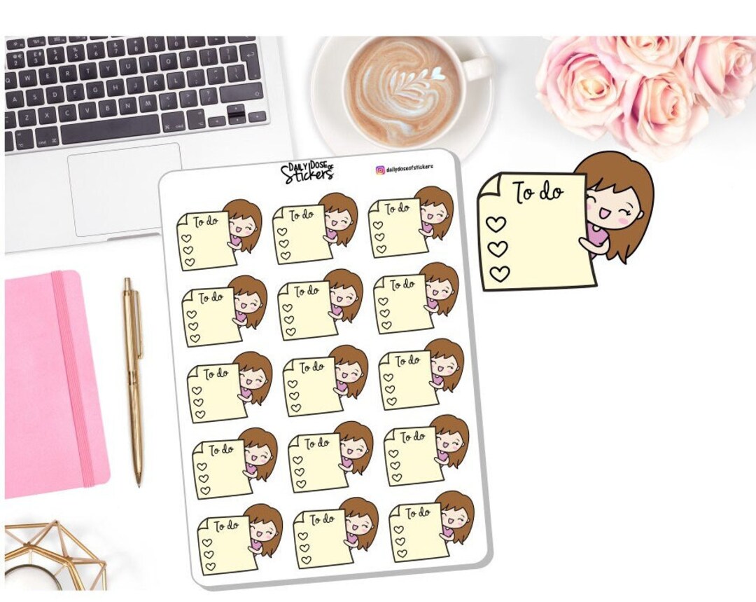 NEW! to Do List Character Stickers - to Do Stickers - Planner Stickers ...