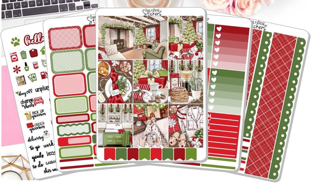 NEW! - Christmas Weekly Sticker Kit - Christmas Time - Holly Jolly ...