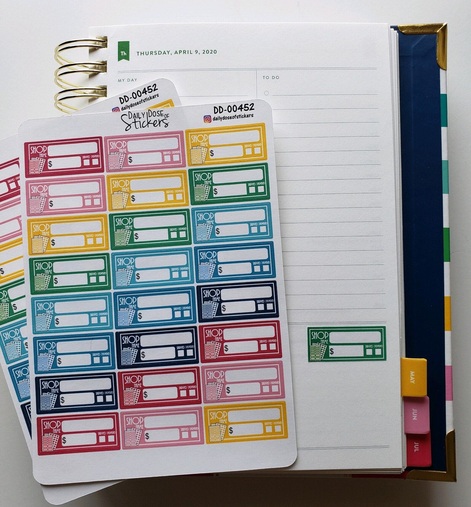 NEW! Colorful Sticker Order Tracker - Planner Stickers - Emily Ley ...