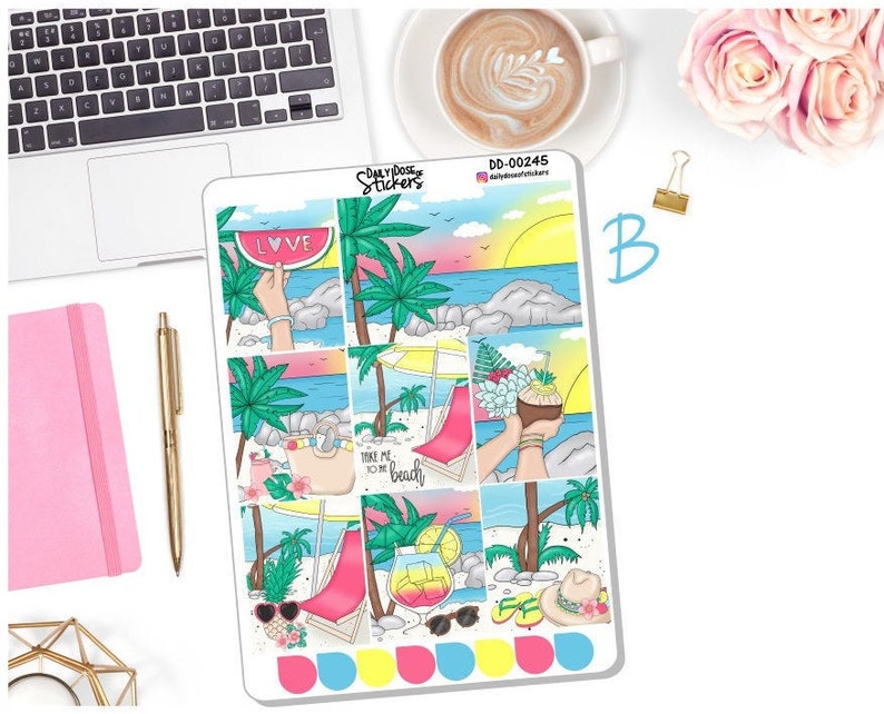 NEW Take Me to the Beach Weekly Sticker Kit Summer - Etsy