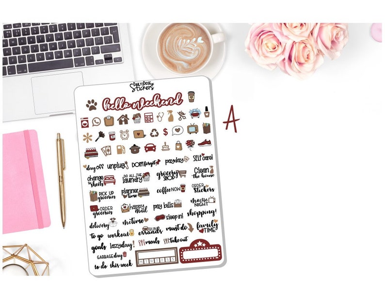 NEW! - Weekly Sticker Kit - Warm by the Fire - Stickers - Planner ...