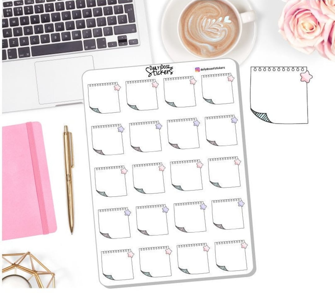 New! Sticky Note Stickers - Sticky Note Stickers - Planner Stickers ...