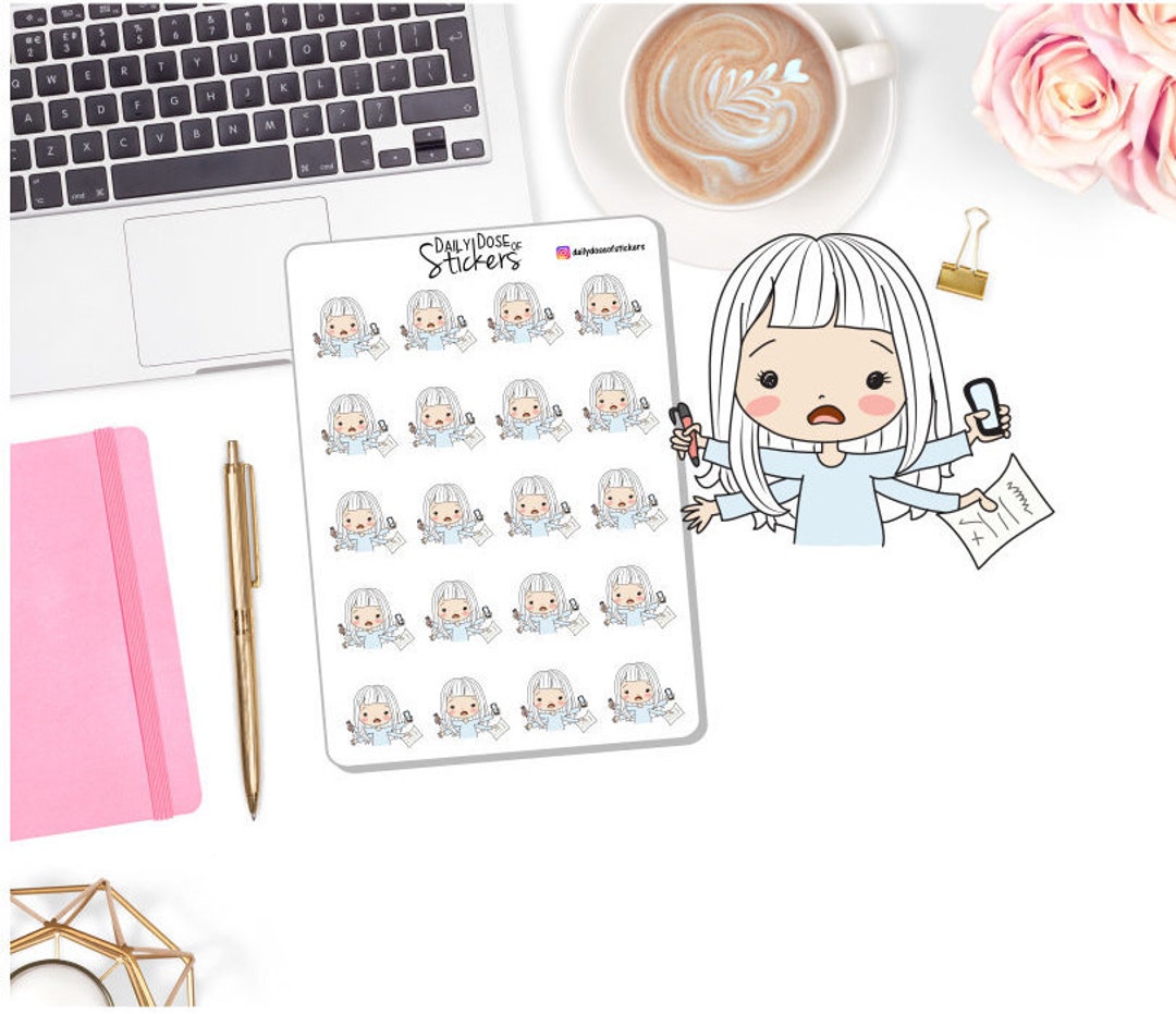 NEW! Character Stickers - Emotion Girl Willow - Busy, Multi Tasking, to ...