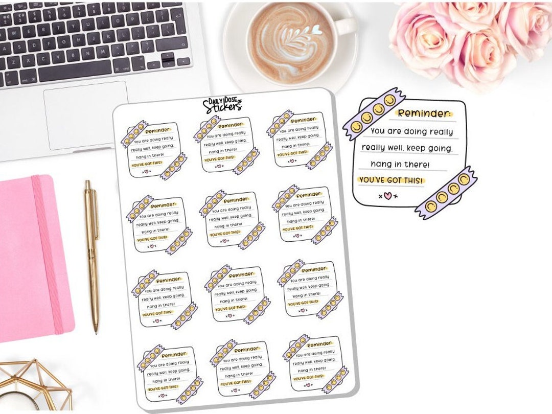 NEW Self Love Reminder Daily Affirmation Quote Stickers Self Care Self ...