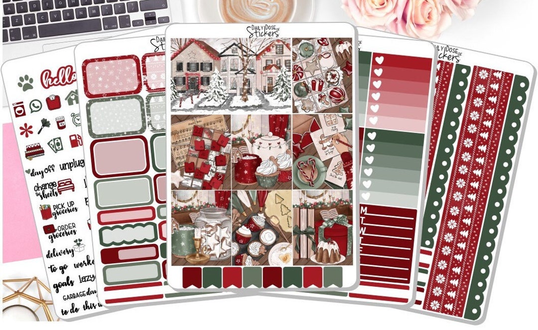 NEW! - Christmas Weekly Sticker Kit - Christmas Countdown - Christmas ...