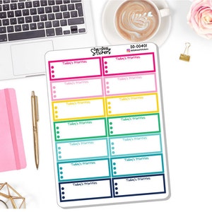 NEW! Today's Priorities Box Colorful - Planner Stickers - Emily Ley ...