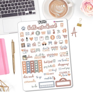 NEW! - Fall Nights Weekly Sticker Kit - Sticker Kit - Planner Stickers ...