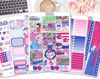 NEW 4th of July Weekly Sticker Kit Independence Day | Etsy