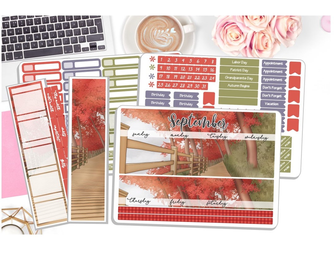 NEW! - Monthly September Sticker Kit - Fall Trails - September Monthly ...