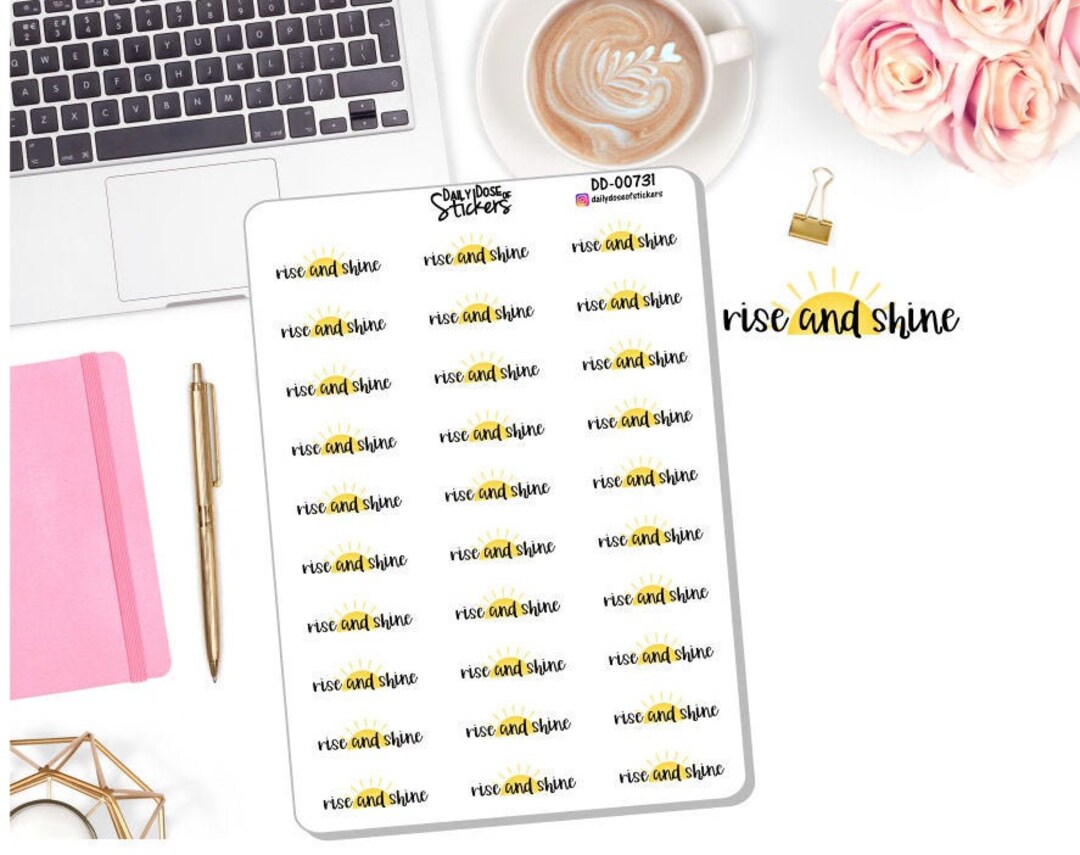NEW! Rise and Shine Stickers - Planner Stickers DD-00731 - Etsy